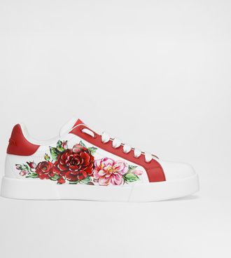 Dolce & Gabbana Calfskin Portofino Sneakers - Frau Sneakers Print 35.5