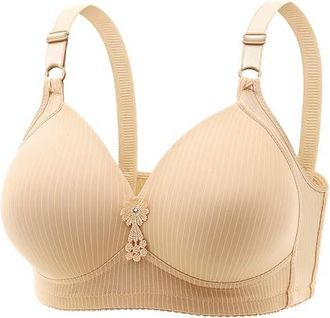 Generic Corsages et bustiers pour femmes, bretelles r&eacute;glables, couverture compl&egrave;te, soutien-gorge confortable sans armature, soutien-gorge sans armatures, bei