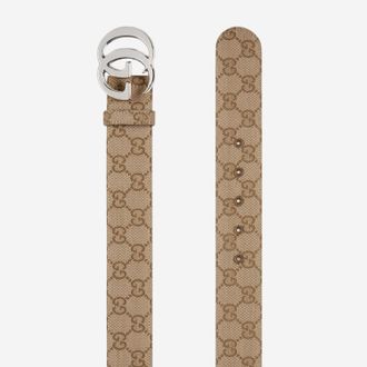 Gucci Mens Belt Gg Marmont Fabric Multicolour