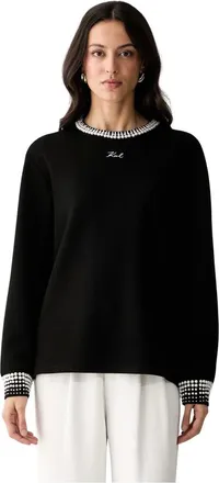 Karl Lagerfeld Damen, Sweatshirts & Hoodies, Schwarzk, MGr&ouml;&szlig;e