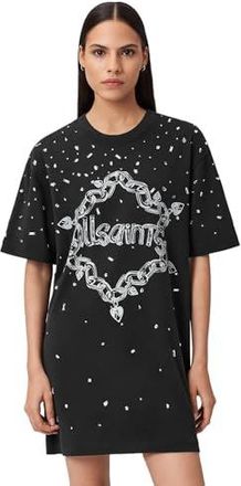 AllSaints Allsaints Robe Drip Scatter pour Femme, Noir d&eacute;lav&eacute;, Taille XS