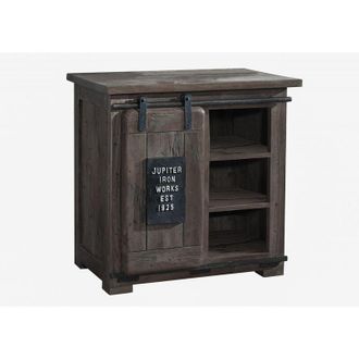 Massivmoebel24 Kommode Mango 70x45x70 grau lackiert RAILWAY 224