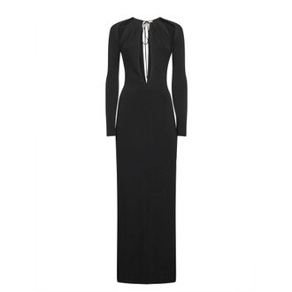 Marine Serre Draped Jersey Long Dress - - Dresses - Damen - Schwarzk - S