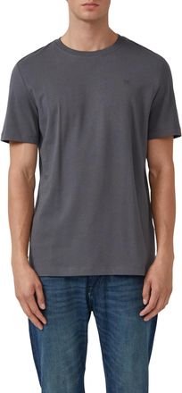 s.Oliver Heavy Jersey T-Shirt mit Crew Neck und Logo-Print