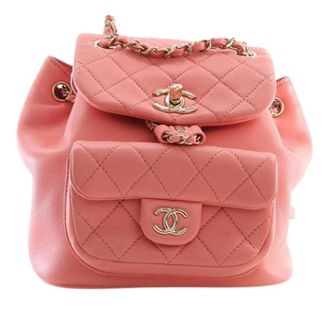 Chanel Pre-owned Vintage Lambskin Backpack - Femme - Pre-owned - Rose - Taille: ONE Size