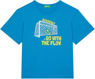 Benetton United Colors Of Benetton T-Shirt 3JERG10JQ Blau Regular Fit