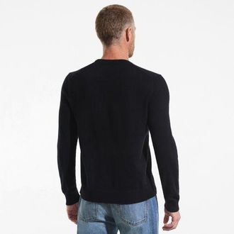 Lands End Kaschmirpullover mit rundem Ausschnitt, Herren, Gr&ouml;&szlig;e:44-46 regular, Schwarz, Kaschmir, by Lands End