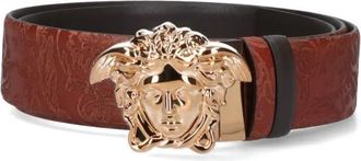 Versace G&uuml;rtel - Medusa Reversible Belt - Brown - Gr. 100 - in Braun - f&uuml;r Damen