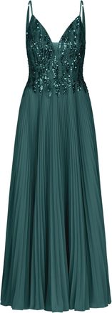 Apart Fashion APART Abendkleid mit Chiffon und aufwendiger Bestickung, Emerald, 40
