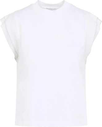 PESERICO Femme, Tops, Blanc, Taille: 38 FR Cotton Top