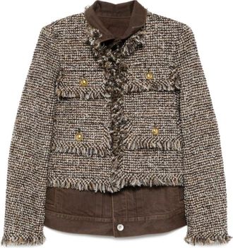 sacai Femme, Vestes, Brun, Taille: 40 FR Light Vestes
