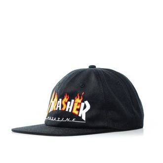 Thrasher Schwarze Flache Schirmm&uuml;tze f&uuml;r M&auml;nner - - Accessories - Herren - Schwarzk - ONE SIZE