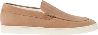 Brunello Cucinelli Homme, Chaussures, Orange, Taille: 44 EU Slip-ons en daim &agrave; effet chevron