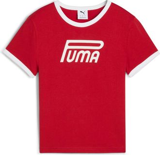 Puma Damen Future.PUMA.Archive Graphic Slim T-Shirt L, for All Time Red