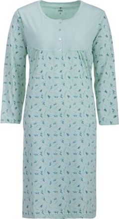 Zeitlos Chemise de nuit à manches longues pour femme - Branches et boutons - M-6XL, menthe, XXL