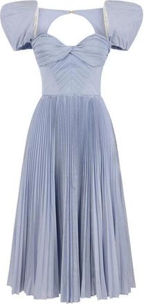 Elisabetta Franchi Gestreiftes Kleid aus Nylon-Taft - - Dresses - Damen - Blau - L