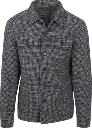 Suitable Surchemise Mix Laine Gris Bleu