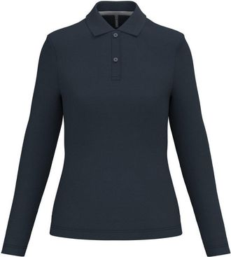 Kariban Langarm-Poloshirt Damen Piqué Poloshirt Langarm