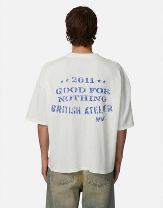 Good For Nothing T-shirt coupe carr&eacute;e &agrave; imprim&eacute; graphique - Blanc