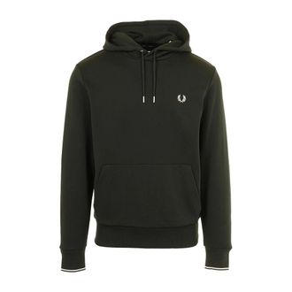 Fred Perry Gestreifter Kapuzenpullover - - Sweatshirts & Hoodies - Herren - Gr&uuml;n - M