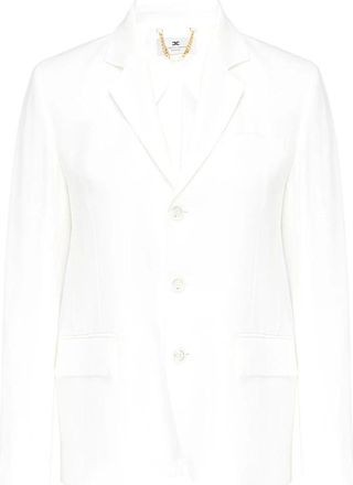 Elisabetta Franchi Femme, Vestes, Blanc, Taille: 38 FR Giaccia