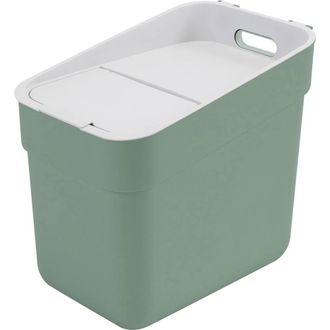 Curver M&uuml;lleimer Ready To Collect, 20 l, ideal unter der Sp&uuml;le, mit Wandhalterung f&uuml;r Wand oder T&uuml;r - K&uuml;che, Badezimmer, Waschk&uuml;che - 100% recycelt, gr&uuml;n