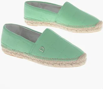 Dsquared2 Matelass&eacute; Leather Espadrilles with Raffia Sole size 39