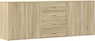 vidaXL Sideboards 3 Stk. Sonoma-Eiche Holzwerkstoff - Vidaxl