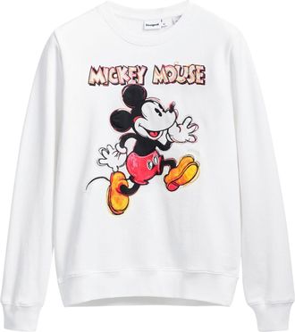 Desigual Damen 25SWSK45 Sweatshirt, White, XXL