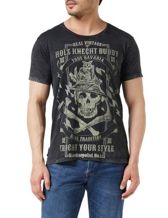 Stockerpoint Herren Buddy Trachtenshirt, anthrazit, 2XL