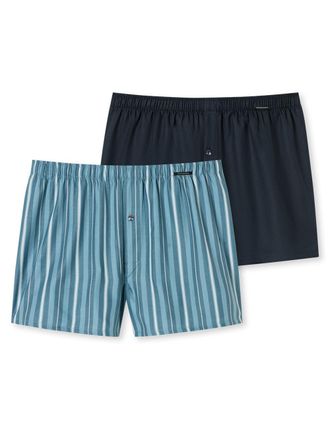 Schiesser Herren 2 Pack Boxershorts Baumwolle Web Multipack - Webboxer, Sortiert 14_180202, 10