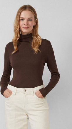 s.Oliver Langarmshirt T-Shirt Longsleeve im Slim Fit mit Rollkragen