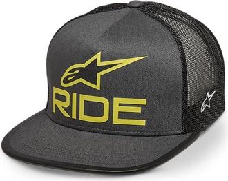 Alpinestars Ride 4.0 Trucker Hat Casquette de Baseball Homme Charbon/Noir/Lime Taille Unique
