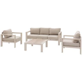 Hesperide Gartenm&ouml;bel &Eacute;vasion Ton & Leinen 5-Sitzer aus Olefin und Aluminium - Hesp&eacute;ride