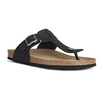 Geox Homme U Sandal Ghita D Sandales, Black, 41 EU