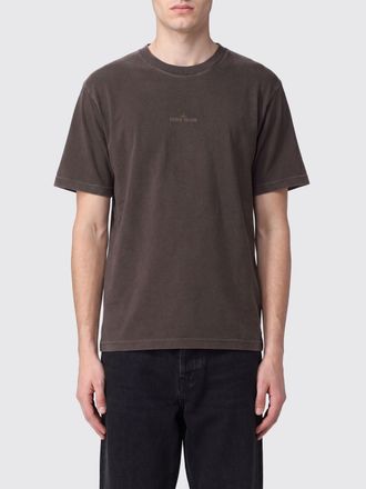 Stone Island T-shirt &agrave; col rond en jersey de coton avec logo ton sur ton