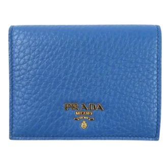 Prada Pre-owned 1Mv204 Leder Geldb&ouml;rse - - Pre-owned - Damen - Blau - ONE SIZE