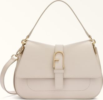 Furla Flow Henkeltasche M Sabbia Claris Lux-kalbsleder Mit Intarsie Damen