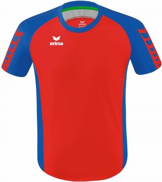 Erima Unisex Erwachsene Six Wings Teamsport Trikot (3132206), rot/New royal, XXL
