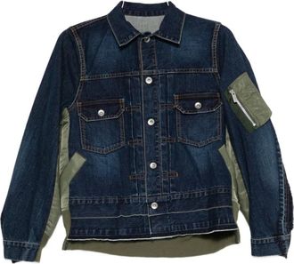 sacai Femme, Vestes, Multicolore, Taille: 34 FR Scw-307 401 Denim Jacket