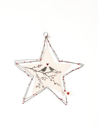 Good old Friends Gro&szlig;er Schmuckstern Winterv&ouml;gel