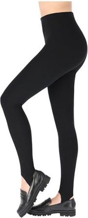 FUTURO FASHION Leggings Style Hiver Longeur aux Chevilles Très Chaud Épais Coton Polaire À Lintérieur Toutes Les Tailles LSYX 42, Noir