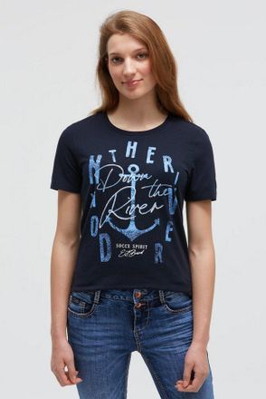 soccx Rundhalsshirt mit Baumwolle