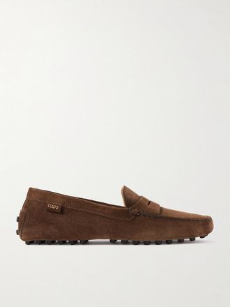 Tod's Mocassins En Daim Gommino - Marron
