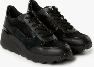 Geox Baskets compens&eacute;es en cuir Spherica