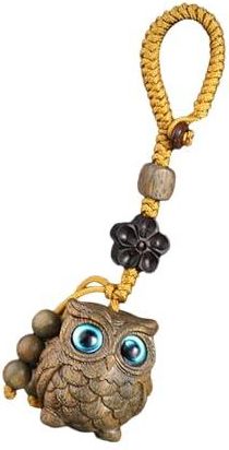 Generic Bowl Wooden Keychain, Bowl Keychains D&eacute;coration de f&ecirc;te - Porte-cl&eacute;s de t&eacute;l&eacute;phone en bois &agrave; la mode, d&eacute;coration de hibou d&eacute;licat artisanat exquis pour
