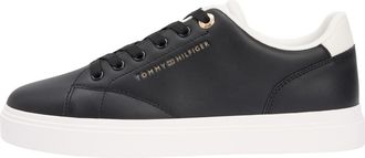 Tommy Hilfiger Damen Th Feminine Cupsole Leather Fw0fw09105 Niedriges Oberteil, Black (Black/Ecru), 40 EU