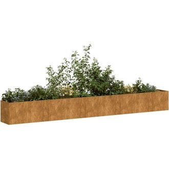 vidaXL Vidaxl - Jardini&egrave;re rouill&eacute; 360x40x40 cm acier inoxydable