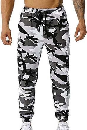 Generic Pantalon cargo camouflage durable pour homme avec poches - Coupe ample - Pantalon de travail pour le camping et la randonn&eacute;e - Pantalon de travail pou
