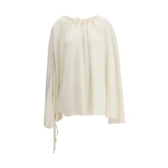 Gabriela Hearst Top mit Ros&eacute;gold-Spiralanh&auml;ngern - - Blouses & Shirts - Damen - Beige - XS